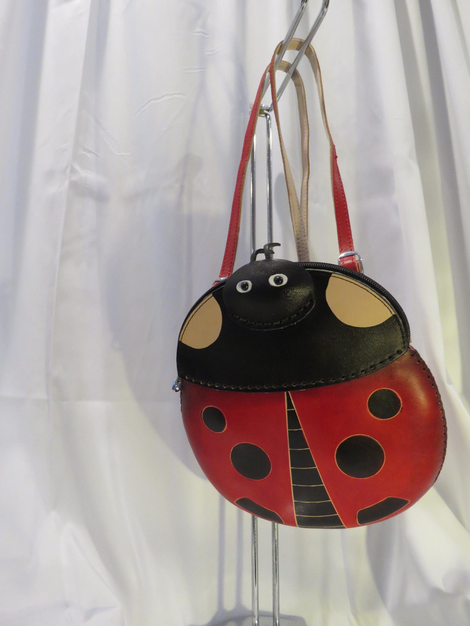 HANDMADE | Leather "ladybug Picnic" Backpack - Etsy