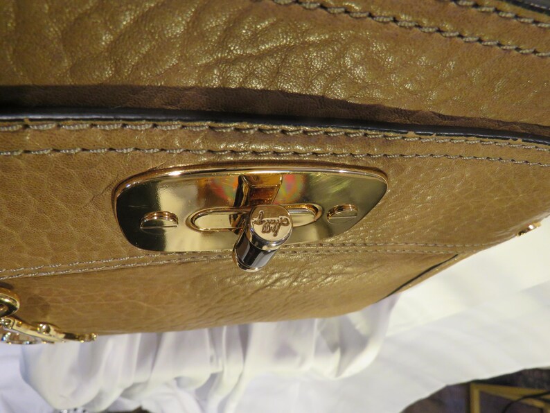 MILLY | Brown Leather Tote With Cursive "m" Charm and Tortoise Shell ...