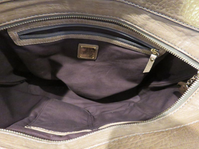 MILLY | Brown Leather Tote With Cursive "m" Charm and Tortoise Shell ...