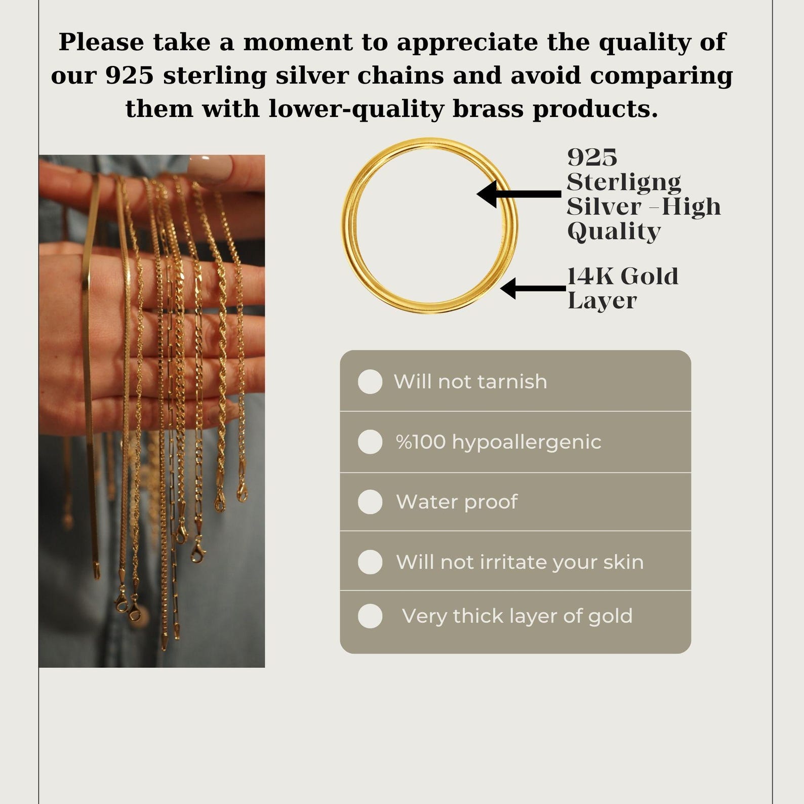 14K Gold Italian Snake Chain Necklace, Dainty Herringbone Chain ...