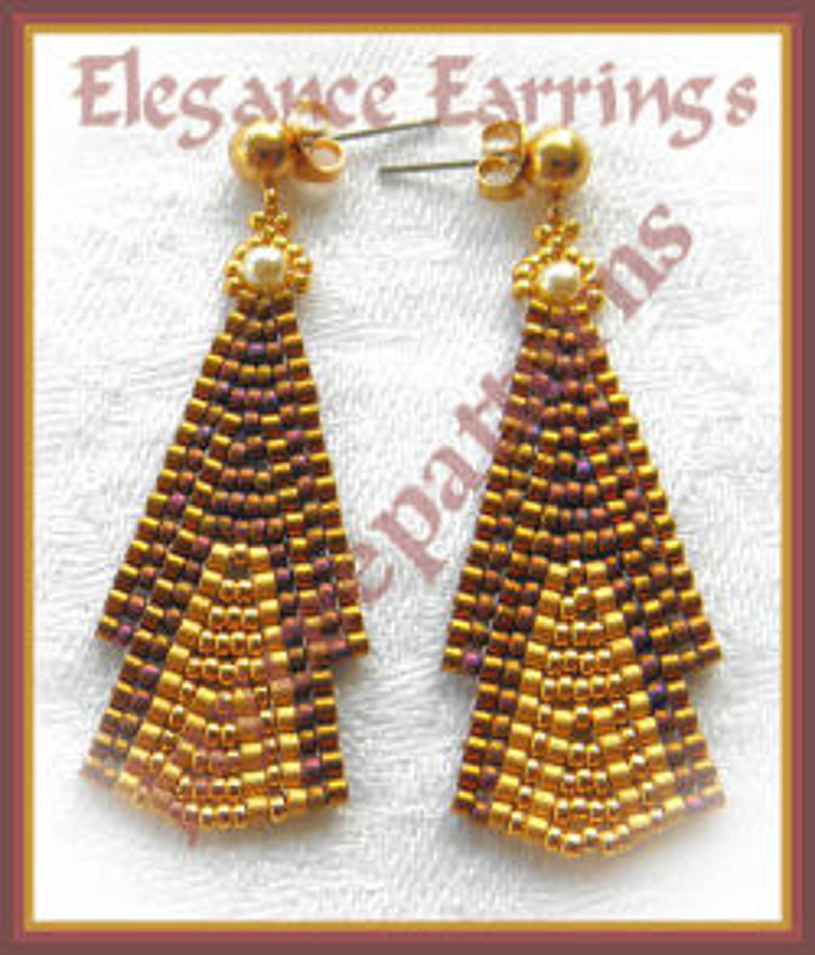 Beading Tutorial - Elegance Earring - Ladder Stitch - Etsy