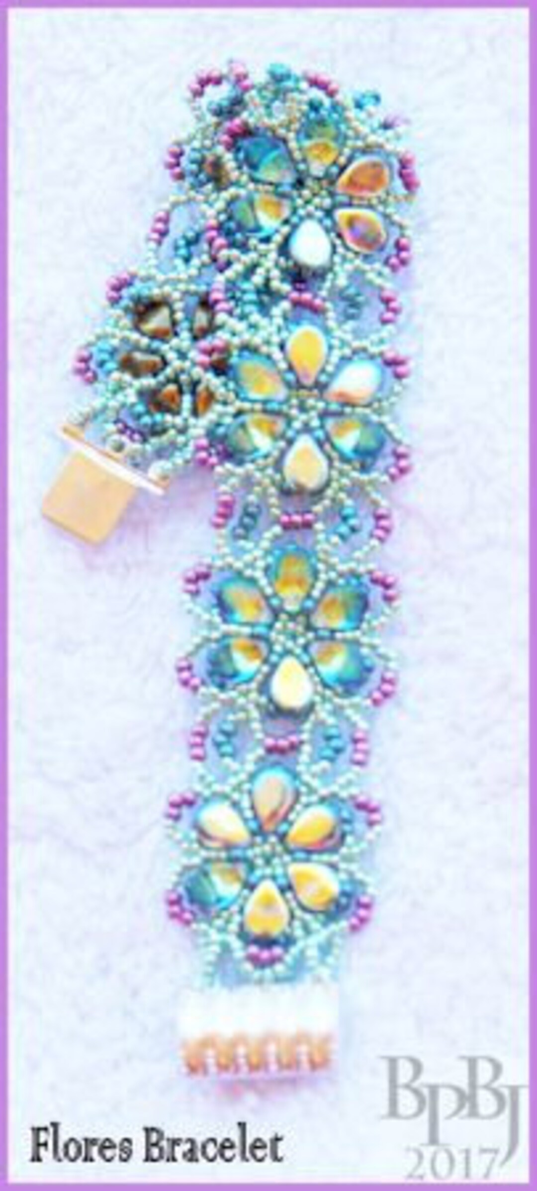 Beading Tutorial Flores Bracelet Netting Stitch - Etsy