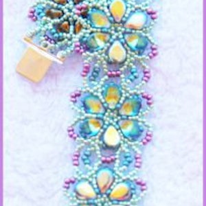 Beading Tutorial Flores Bracelet Netting Stitch - Etsy