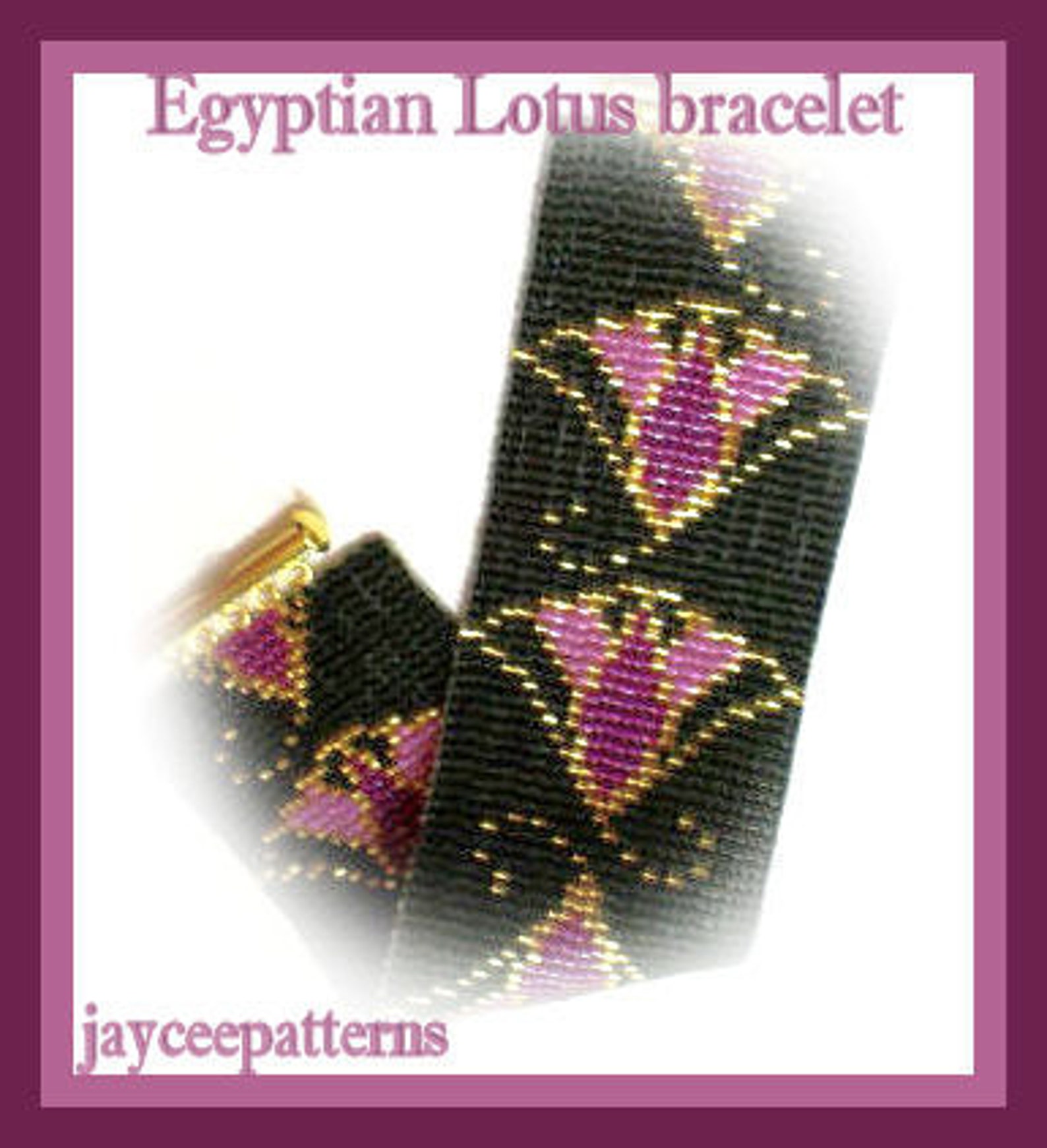 Bead Pattern Egyptian Lotus Bracelet Loom Stitch - Etsy