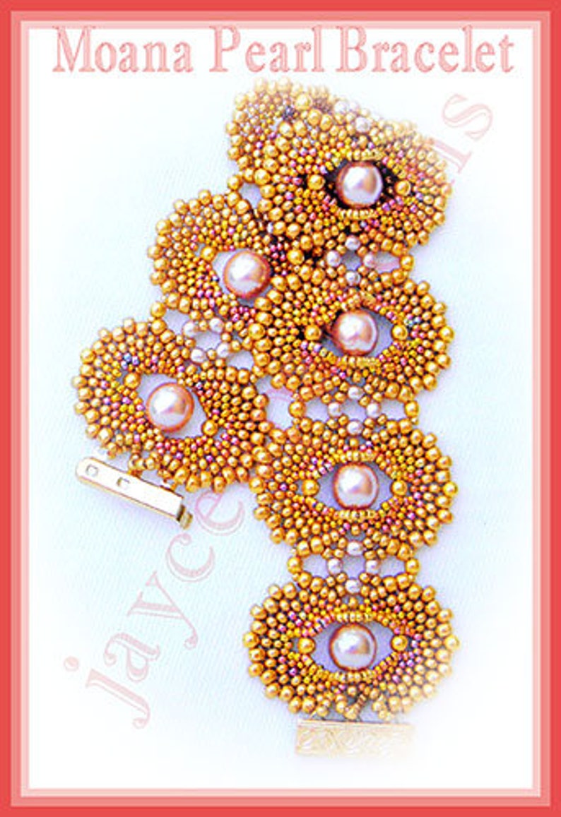 Beaded Bracelet Tutorial - Moana Pearl Bracelet - Peyote and Netting ...