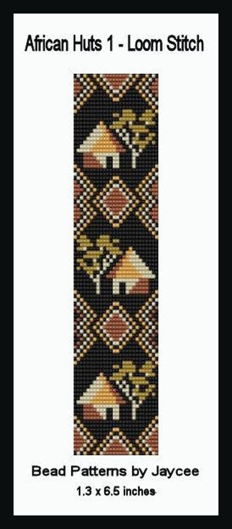 Bead Pattern African Huts 1 Loom Stitch - Etsy