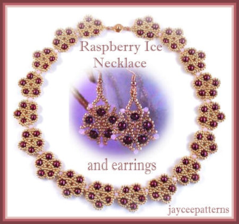Beading Tutorial Raspberry Ice Necklace Netting Stitch - Etsy