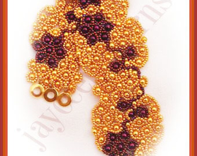 Beaded Bracelet Tutorial Bead Lace Gold Netting Stitch - Etsy
