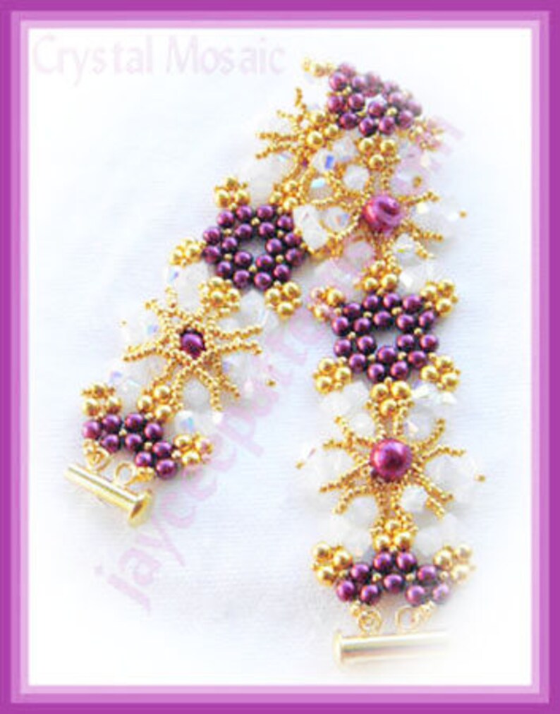 Beading Tutorial Crystal Mosaic Bracelet Triangle Weave - Etsy