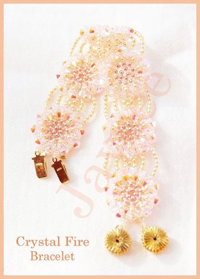 Beading Tutorial Crystal Fire Bracelet Netting Stitch - Etsy