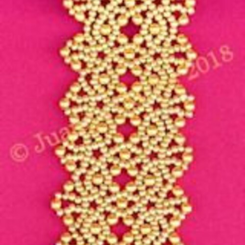 Beaded Bracelet Tutorial Bead Lace Gold Netting Stitch - Etsy