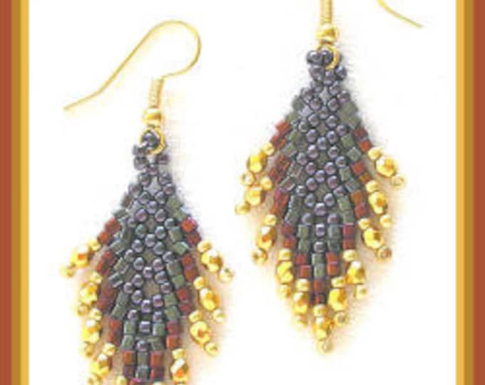 Beading Tutorial Crystal Feathers Earrings St Petersberg Stitch - Etsy