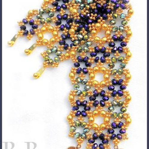 Beading Tutorial Crystal Rondelle Bracelet Netting Stitch - Etsy UK