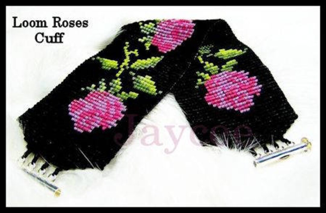 Bead Pattern Loom Roses Bracelet - Etsy