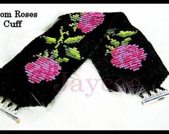 Bead Pattern Loom Roses Bracelet - Etsy