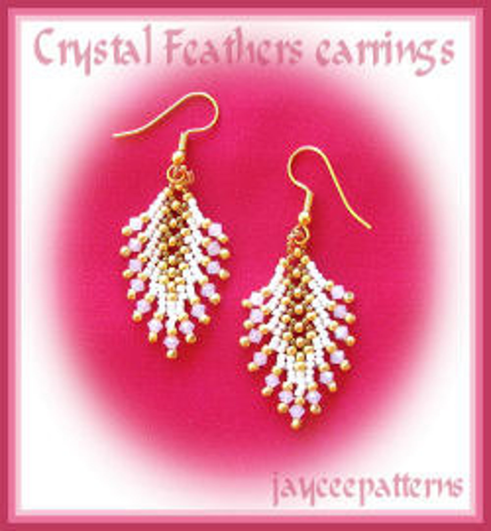 Beading Tutorial - Crystal Feathers Earrings - St Petersberg Stitch - Etsy