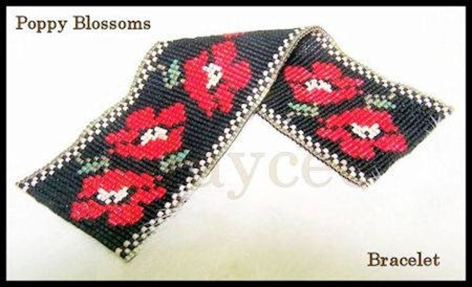 Bead Pattern Poppy Cuff Bracelet Loom Stitch - Etsy