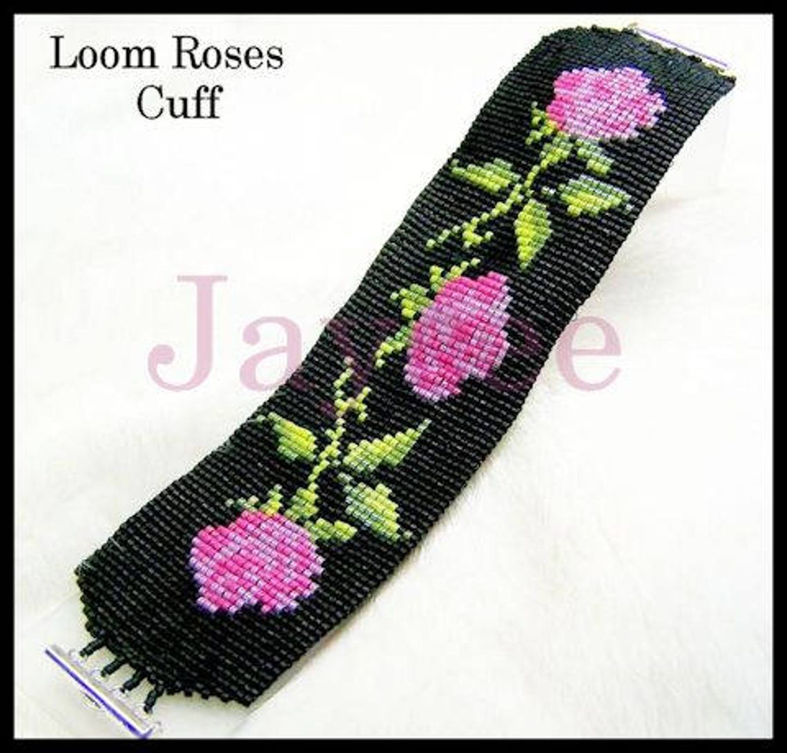 Bead Pattern Loom Roses Bracelet - Etsy