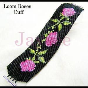 Bead Pattern Loom Roses Bracelet - Etsy