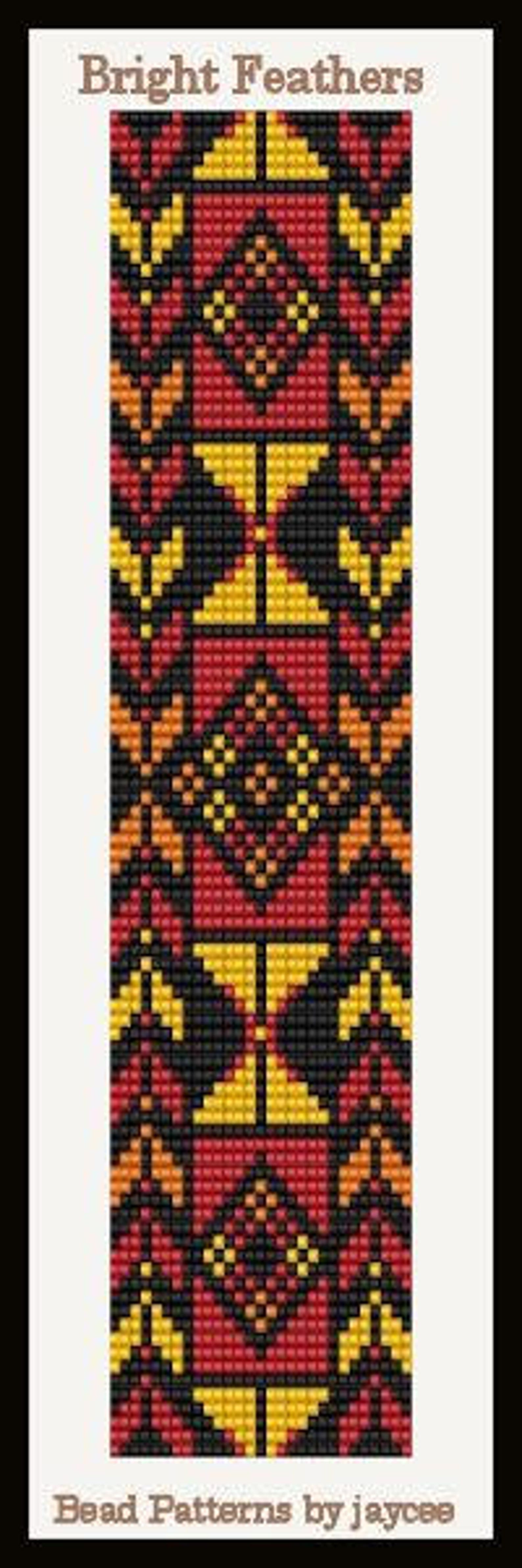 Bead Pattern Bright Feathers Loom Stitch - Etsy