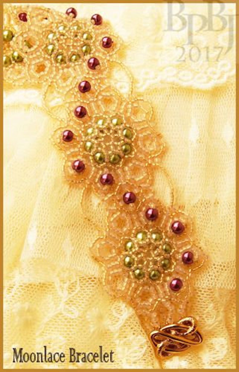 Beading Tutorial Moonlace Bracelet Netting Stitch - Etsy