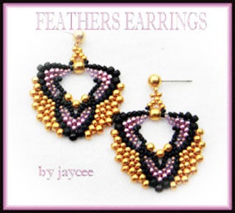 Beading Tutorial Feathers Earring Peyote Stitch - Etsy