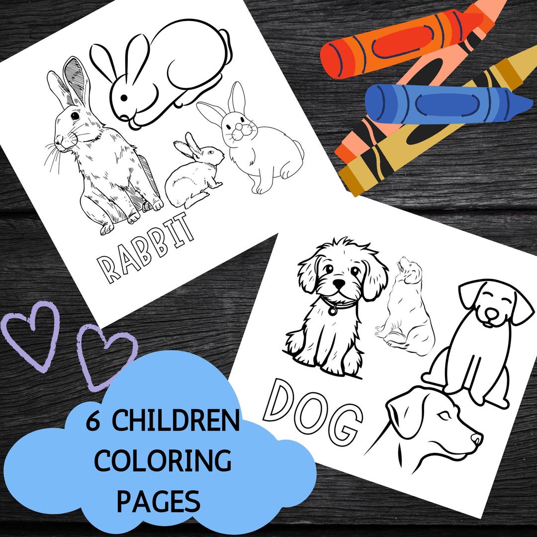 Animal Coloring Pages for Kids | Fun Learning Activity (PDF) - Etsy