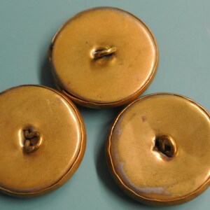Lot of 3 Vintage 1950s Round Brass/ Metal Anchor Motive Buttons With ...