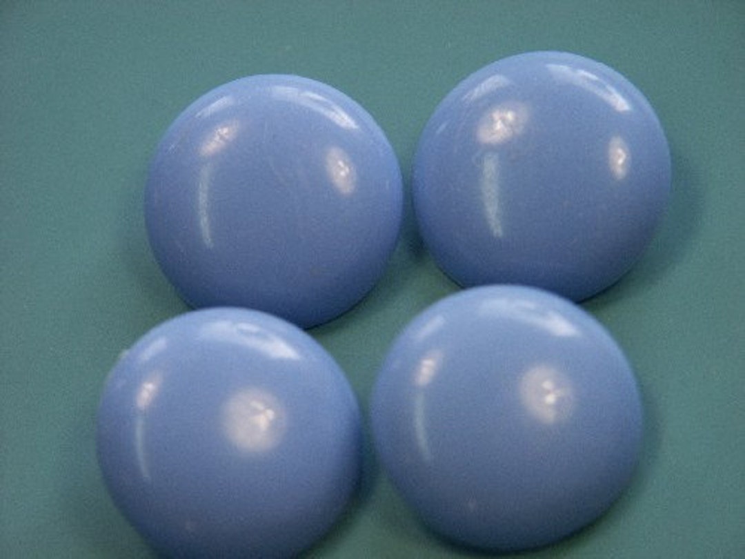Lot of 9 Vintage 1960s Unused Light Blue Plastic Buttons With ...