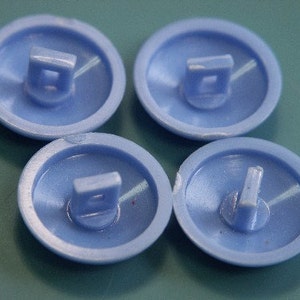 Lot of 9 Vintage 1960s Unused Light Blue Plastic Buttons With ...