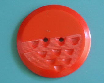 red and black buttons 1 inch Vintage 10 4 hole Plastic Round Craft ...