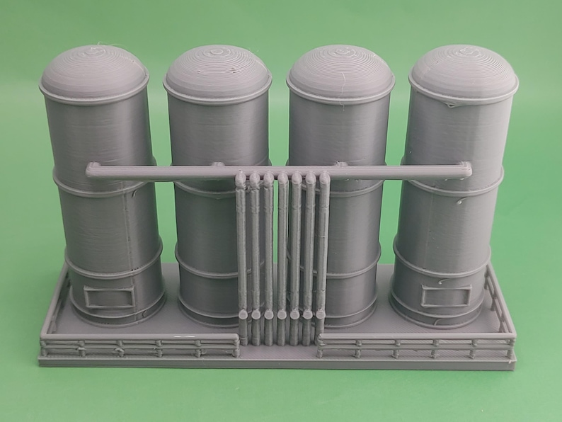 Fuel Tank Silos - HO Scale - 1:87 Gauge - Built and Ready, No Assembly ...