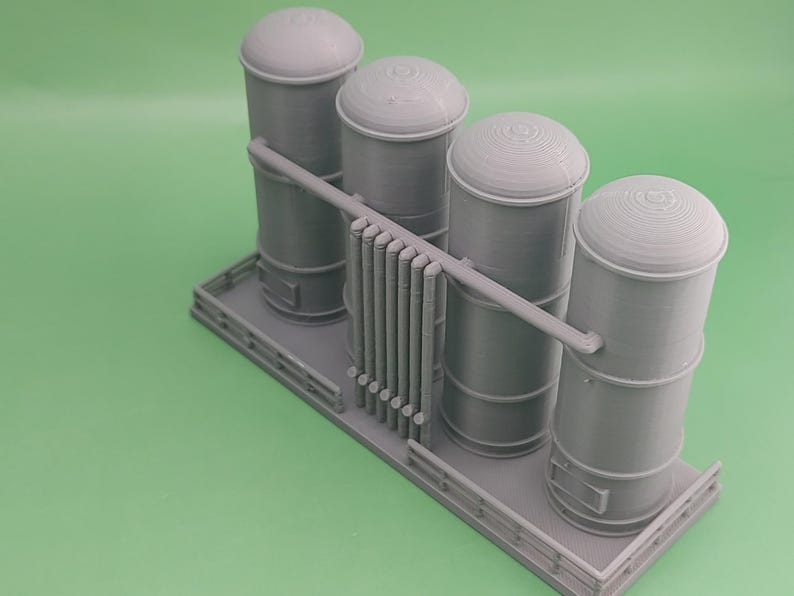 Fuel Tank Silos - HO Scale - 1:87 Gauge - Built and Ready, No Assembly ...