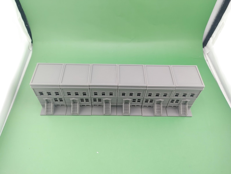 6-pack N Scale Model Railroad House, Townhouse, Rowhouse, City Street ...