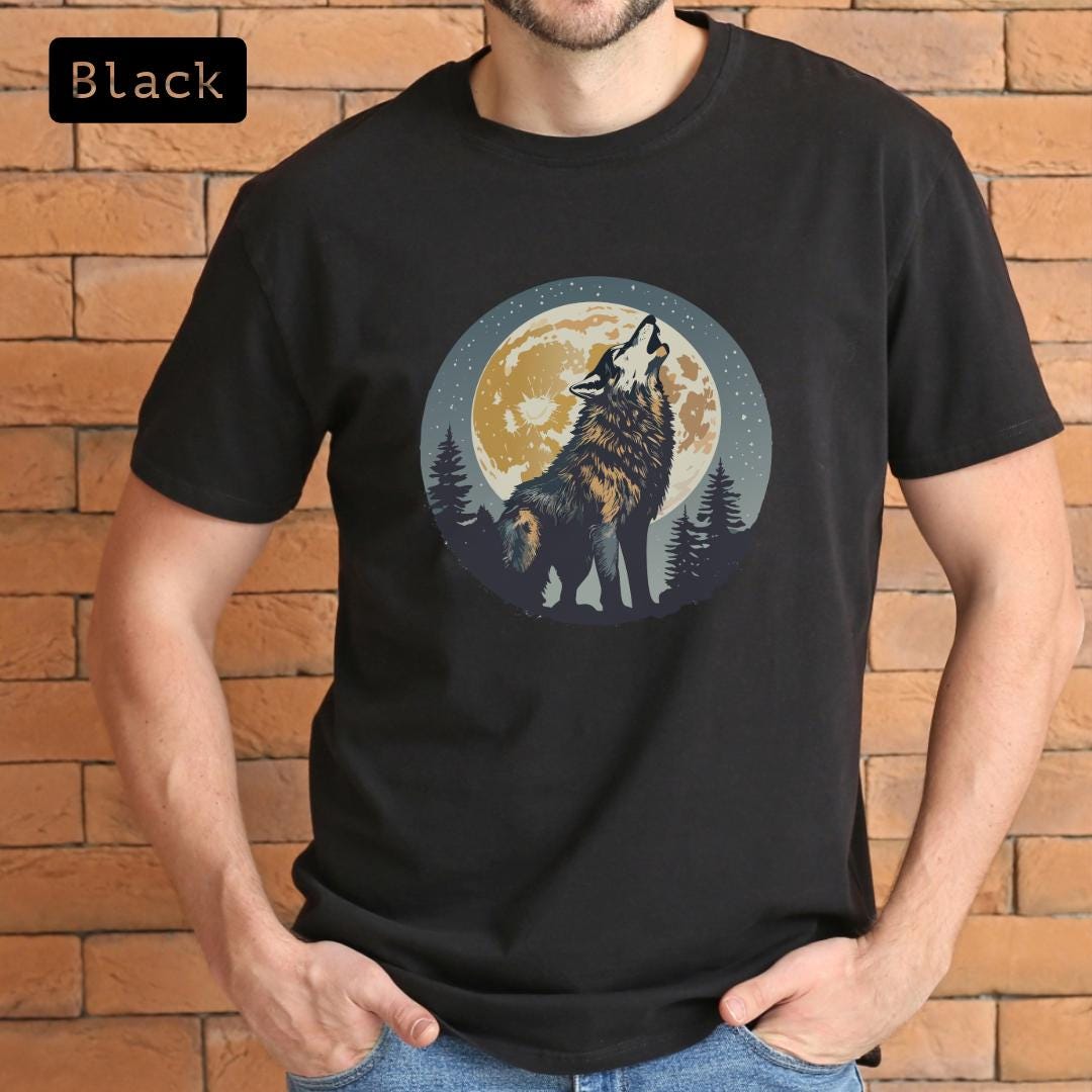 Comfort Colors® Wolf Howling Wolves Lovers Tee Vintage Unisex Oversized Tee - Etsy