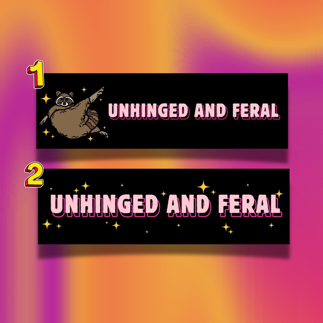 Unhinged and Feral Raccoon Car Magnet | Weatherproof Bumper Magnet ...