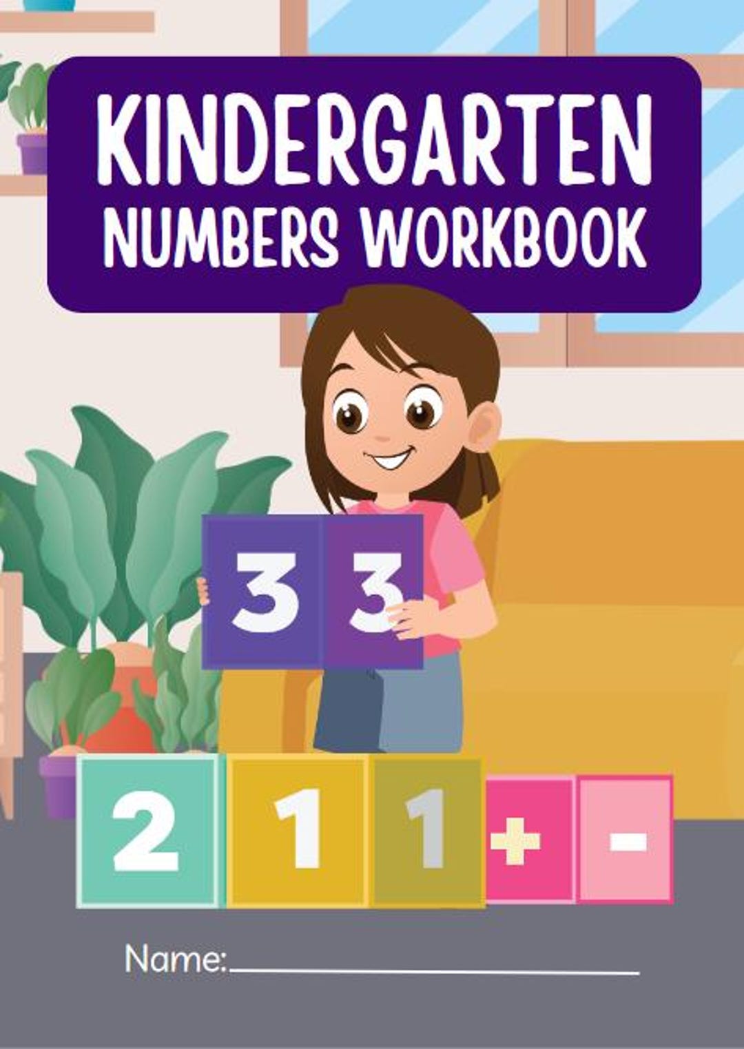 Fun and Colorful Kindergarten Math Numbers Workbook - Etsy