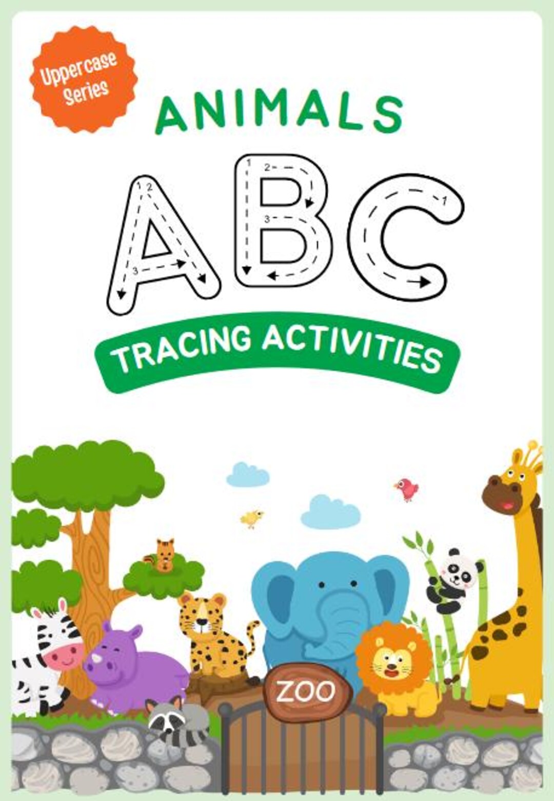 Cute Animals Alphabet Uppercase Tracing Letter of the Week Worksheets ...