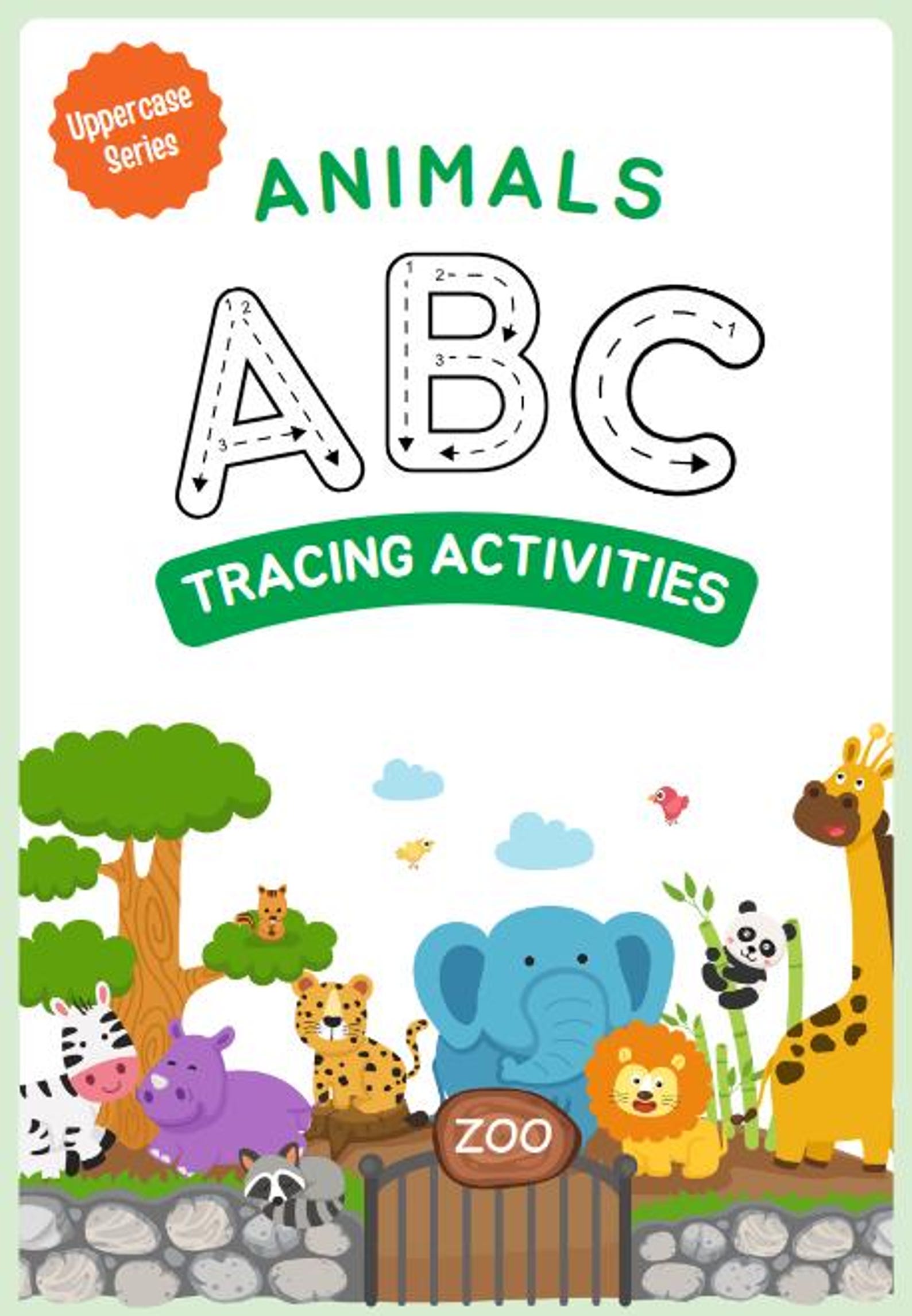 Cute Animals Alphabet Uppercase Tracing Letter of the Week Worksheets ...