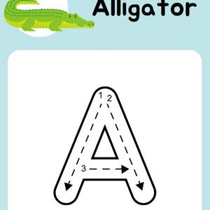 Cute Animals Alphabet Uppercase Tracing Letter of the Week Worksheets ...