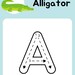 Cute Animals Alphabet Uppercase Tracing Letter of the Week Worksheets ...