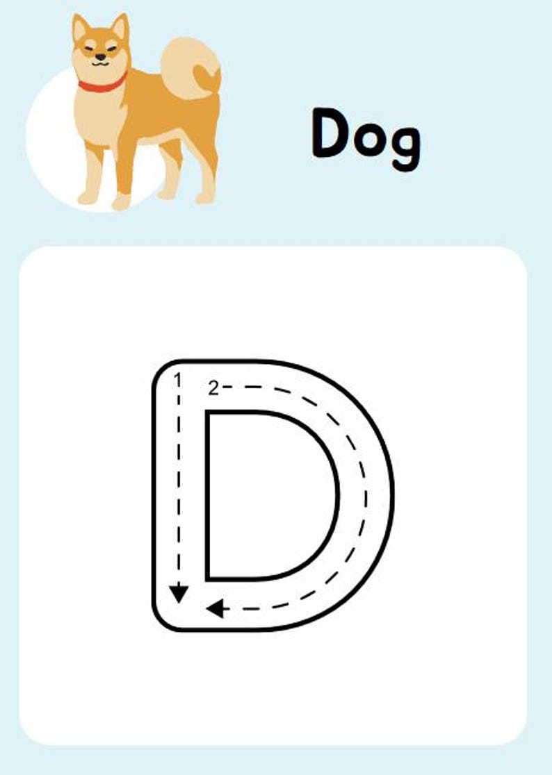 Cute Animals Alphabet Uppercase Tracing Letter of the Week Worksheets ...