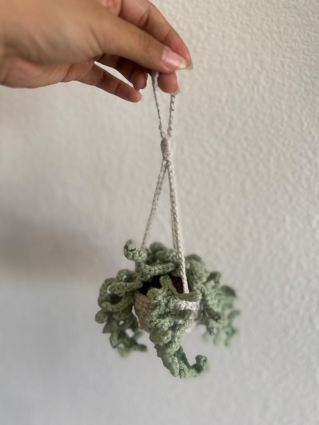 Crochet Car Hanging Fern Plant - Etsy