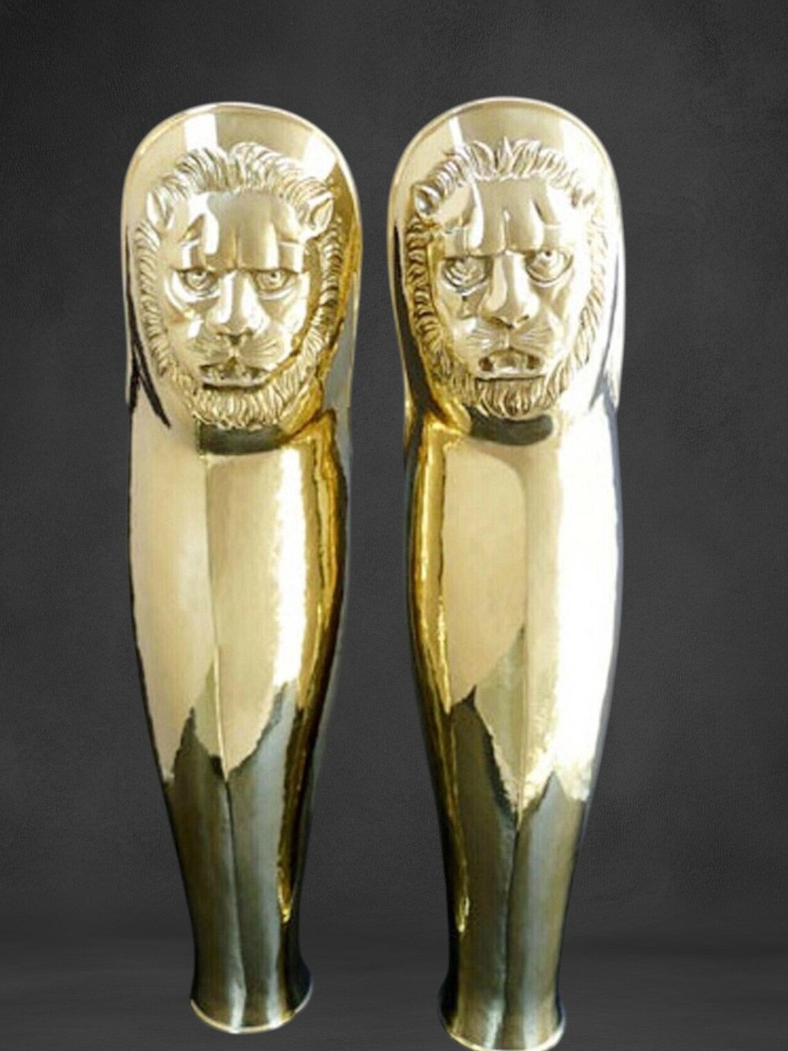18 Gauge Brass Medieval Reenactment Hellensic Greek Leg Greaves SCA ...