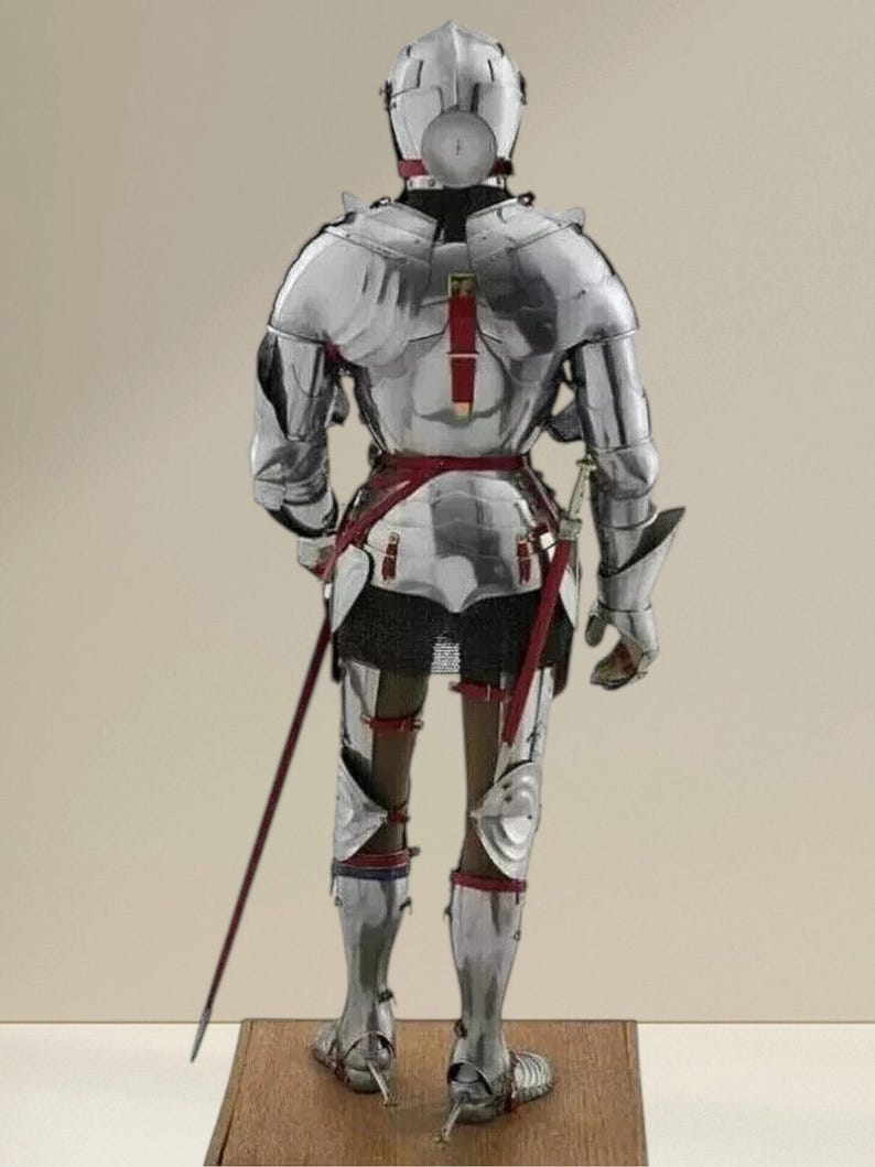 Medieval Knight Wearable Suit of Armor Crusader Combat Full Body Armor ...