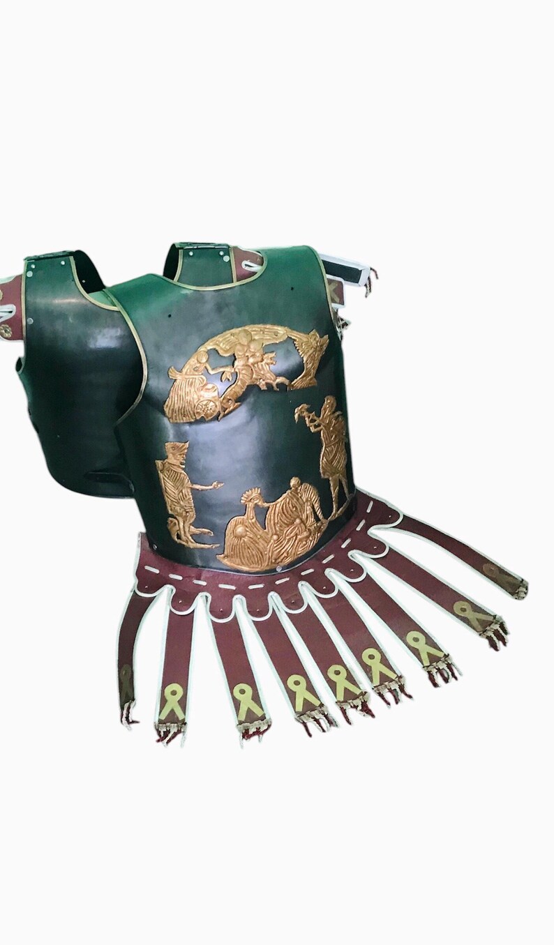 Roman Medieval Muscle Cuirass Armor Knight With Skirt & Spaulders ...