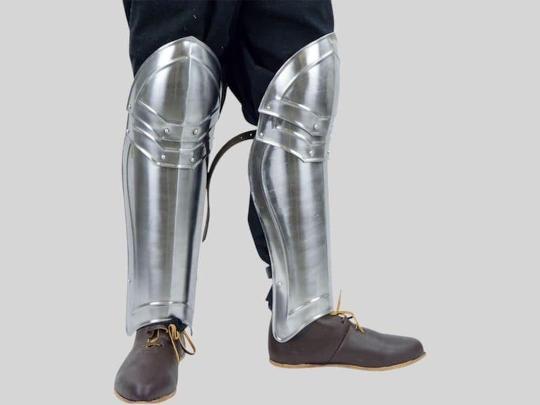 Medieval Leg Guard Armor Replica Knight Metal Steel Leg Armor Greaves ...