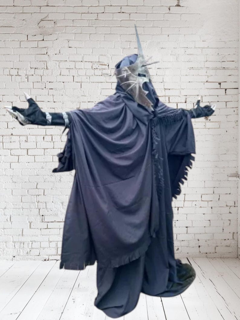 Ring Wraith Costume Nazgul Costume/nazgul Helmet/gloves/black Cape/full ...