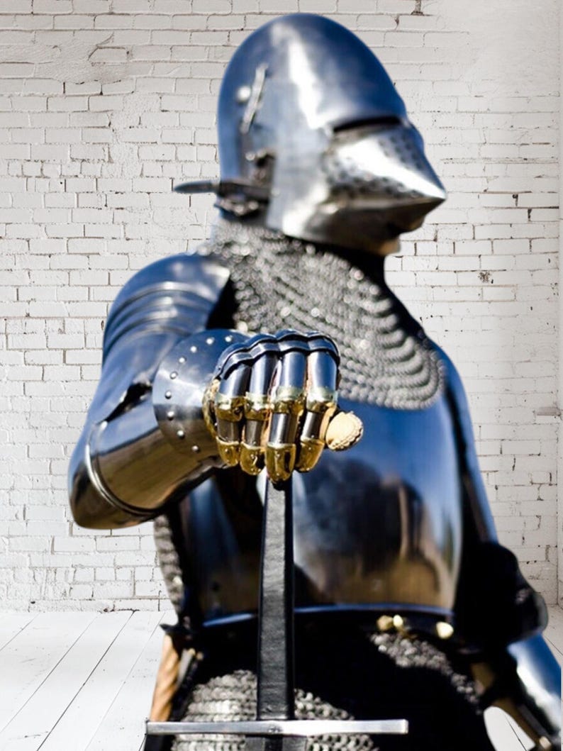 Medieval Knight Pig Face Armor Suit With Chainmail ~ Combat Full Body ...