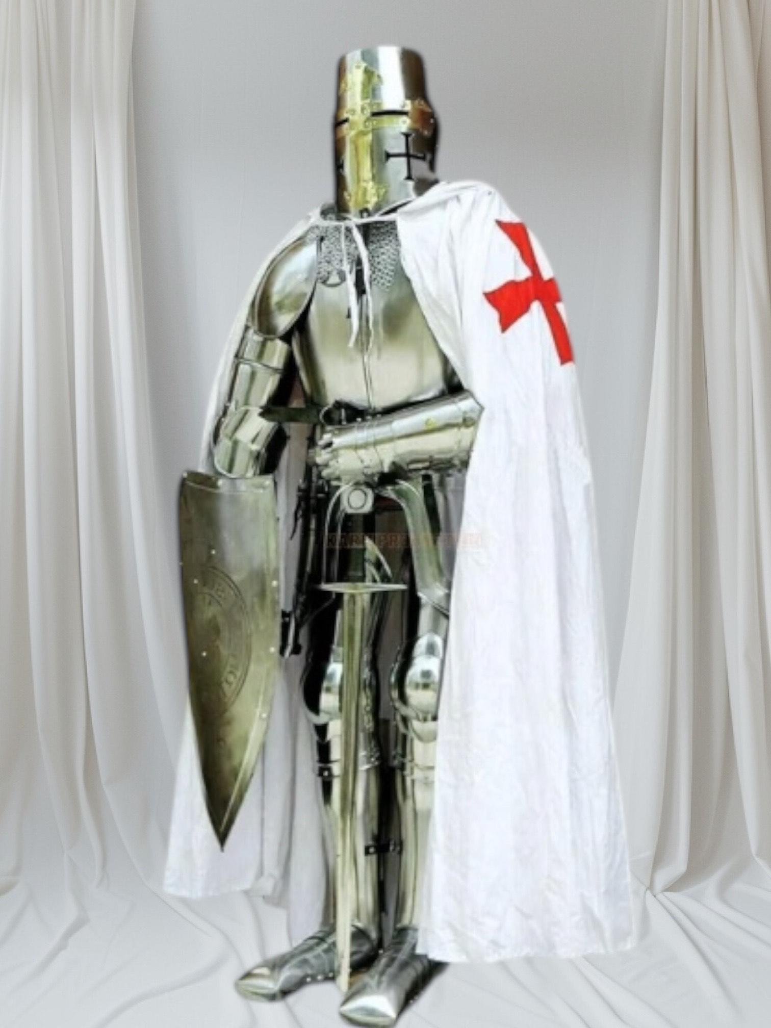 Knights Templar Suit of Armor Medieval Full Size Armor Statue Costume ...